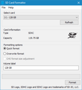 SD Card Formatter – GamingDoc